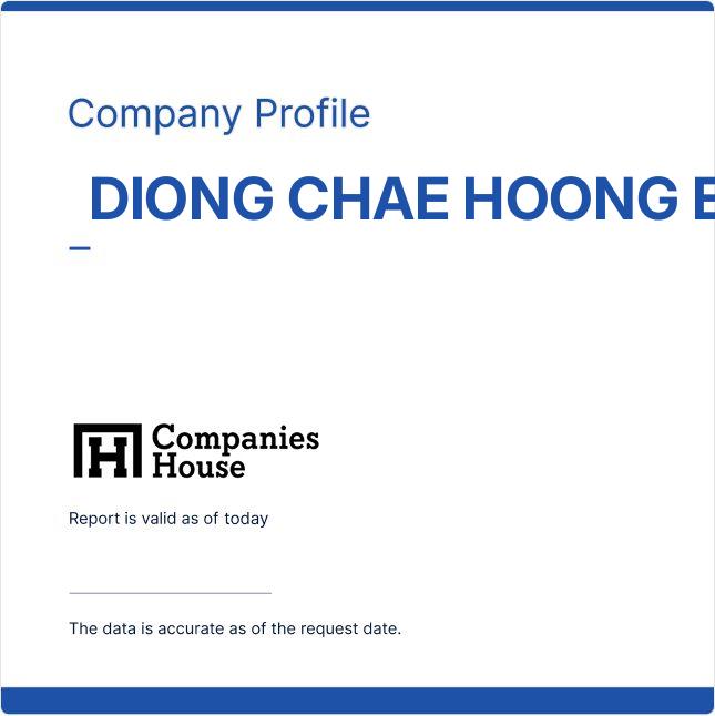 DIONG CHAE HOONG EDWARD | Companies House Registry Search