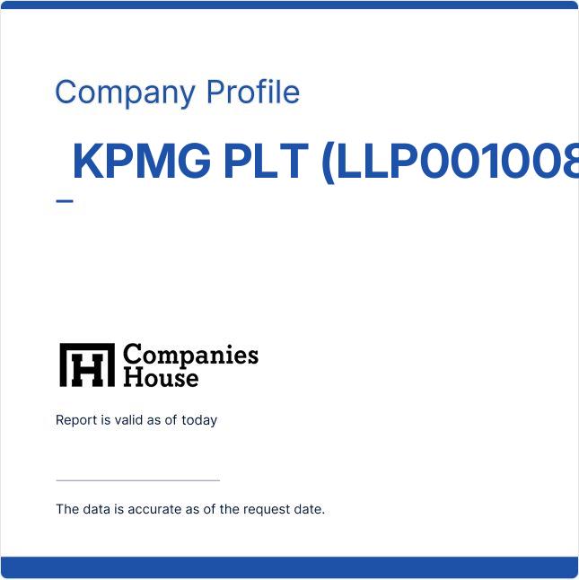 KPMG PLT (LLP0010081-LCA) | Companies House Registry Search