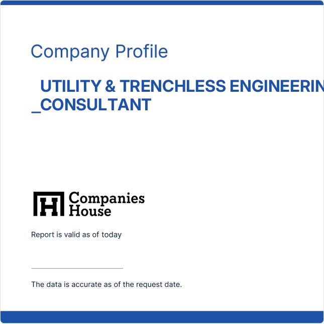UTILITY & TRENCHLESS ENGINEERING CONSULTANT | Companies House Registry ...